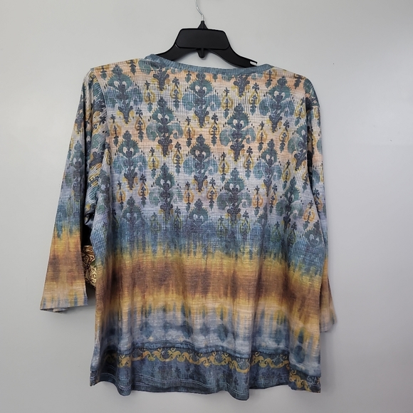 ONE WORLD | Tops | One World Womens Turquoise Blouse Plus Blouse | Poshmark